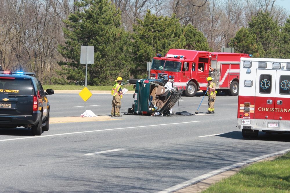 Rollover Crash Closes Airport Road Near Delaware National Guard HQ ...