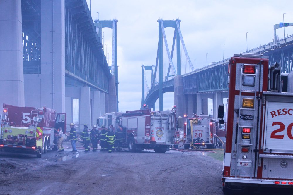 Delaware Memorial Bridge Closed Due To Fire, Exclusive Video From Under ...