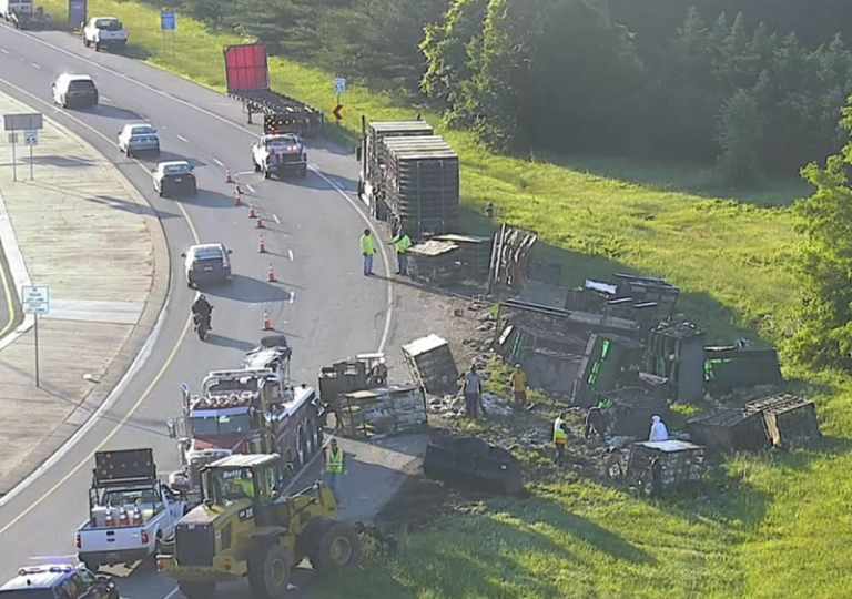 Tractor Trailer Overturned On Summit Bridge Road, Chickens Are Everywhere – First State Update